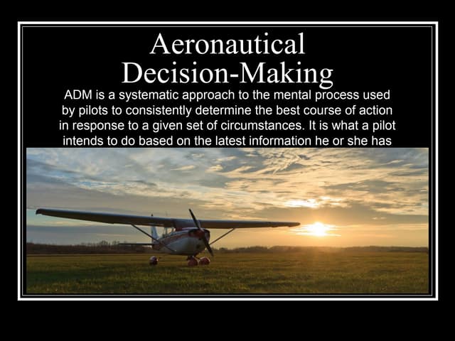 Aeronautical Decision Making FAA P-8740-69