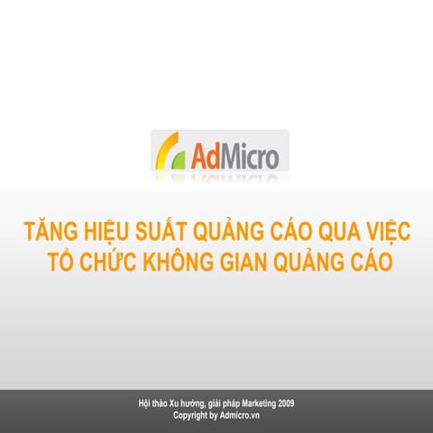 [Materials];[Admicro tang hieu_suat_quang_cao] | PPT