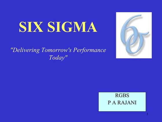 Six Sigma Principle and Methods | PPTX
