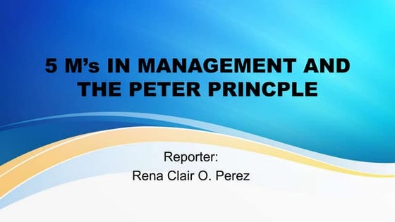 The 5 M’s of Management.pptx | Business | Business and Finance