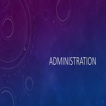 administration for beginner in corporate | PPT