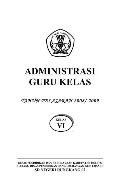 BUKU ADMINISTRASI GURU KELAS SD 2024 /2025 | PDF