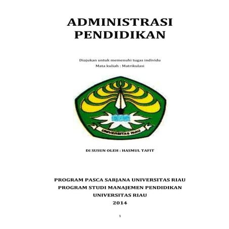 Makalah Administrasi pendidikan | DOCX