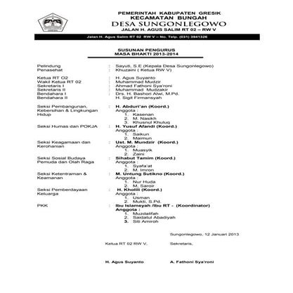contoh Jadwal ronda | PDF
