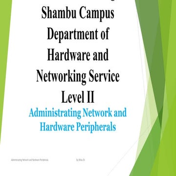 Administrating Network And Hardware Peripheralspptx Computer Networking Computing
