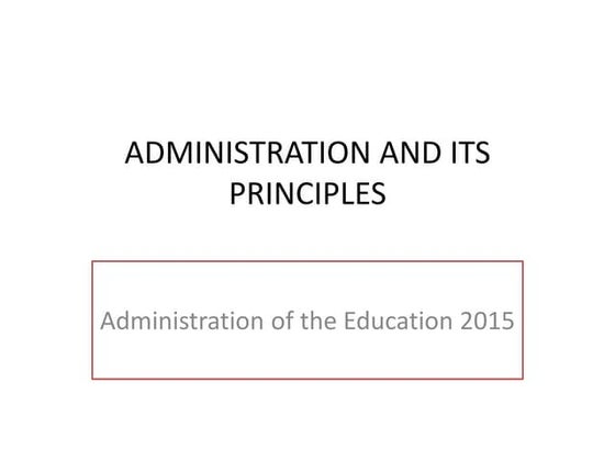 Philosophy of Administration,definition of administration and ...