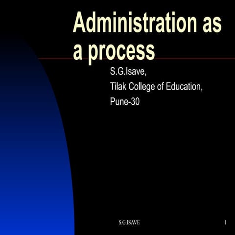 Administration As A Process | PPS