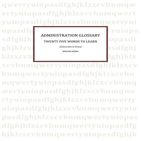 Administration glossary | DOCX