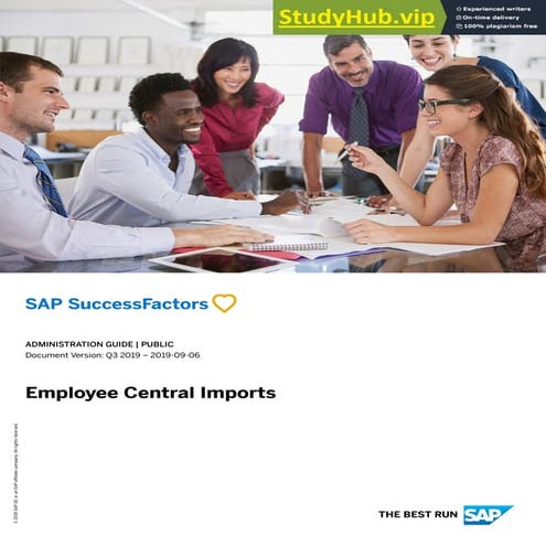 ADMINISTRATION GUIDE PUBLIC Employee Central Imports THE BEST RUN ...