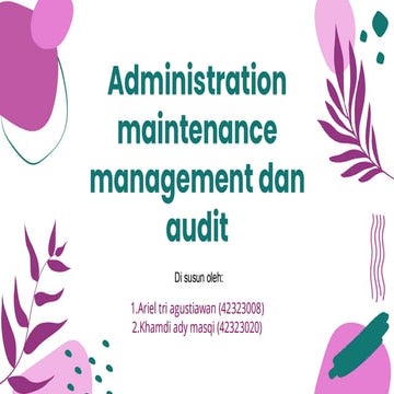 administration maintenance & management audit.pdf