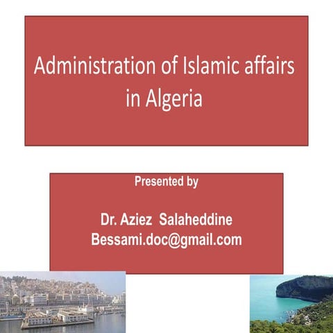Administration of islamic affairs in algeria | PPT