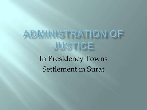 Development of judicial system in madras | PPT