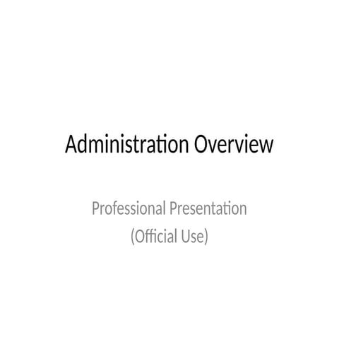 Administration_Presentation.pptx Healthcare | PPTX