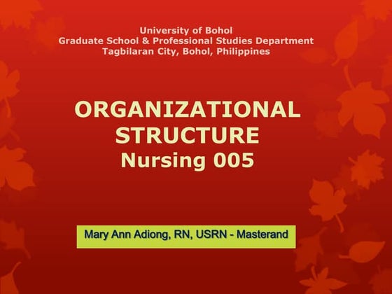Organizational structure NURSING | PPT