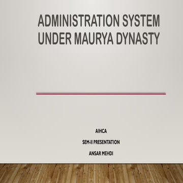 Administration System Under Maurya Dynasty.pptx