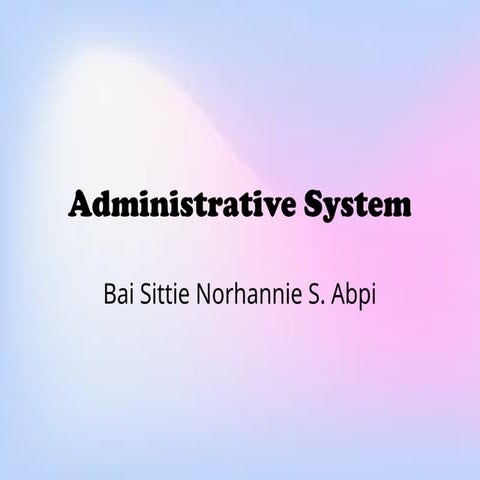 Educational Administrative System powerpoint | PPTX