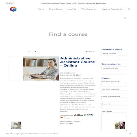 Administrative assistant course online - edukite | PDF
