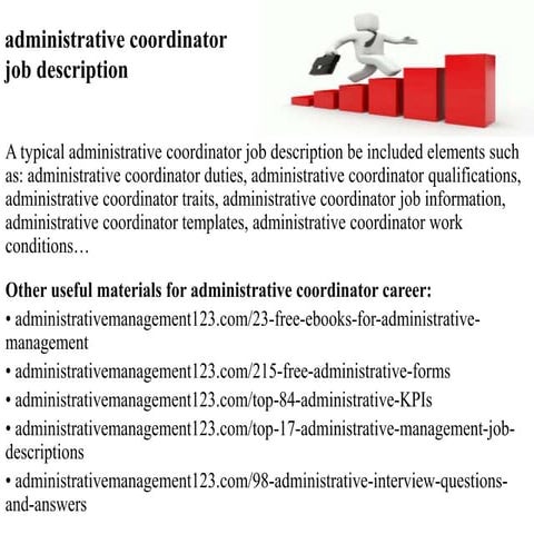 Administrative coordinator job description | PPTX