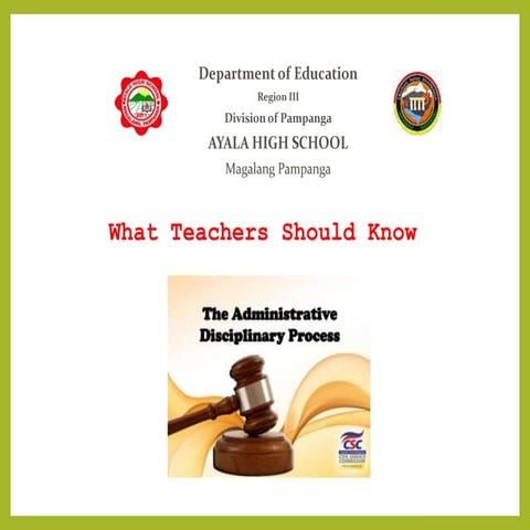 Administrative Discipline. What Teachers Should Know | PPT