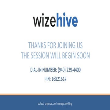 Getting Started with WizeHive: Administrative Features | PDF
