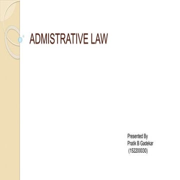 Administrative law pratik | PPTX
