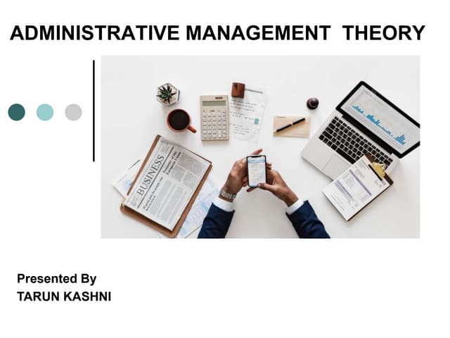 Presentation on Administrative management theory | PPTX