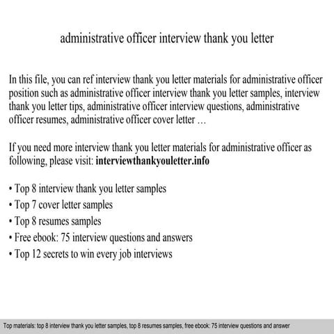 Administrative officer | PPT