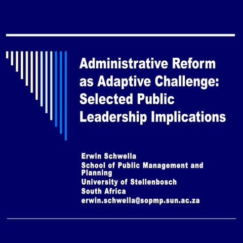Administrative reform as adaptive challenge | PPT