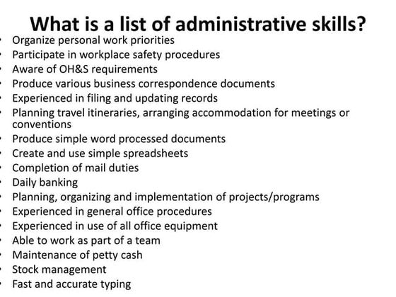 Common Adminstrative Support Task | PDF