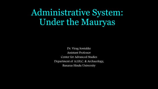 Maurya Administration | History of India | PPTX