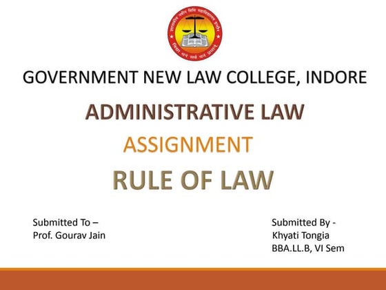 Concept of Administrative law | PPT