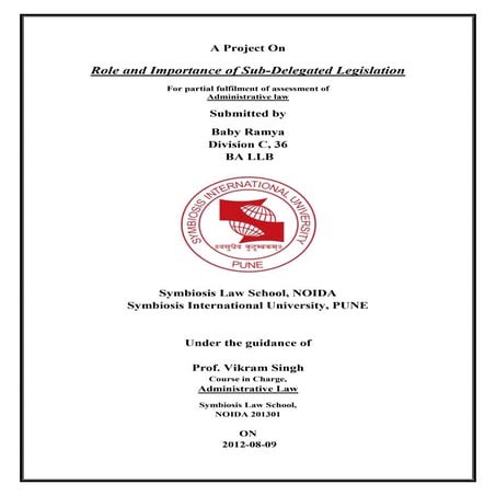 Admin law final project | DOCX