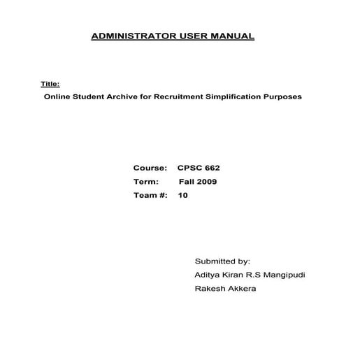 Administrator Manual | PDF