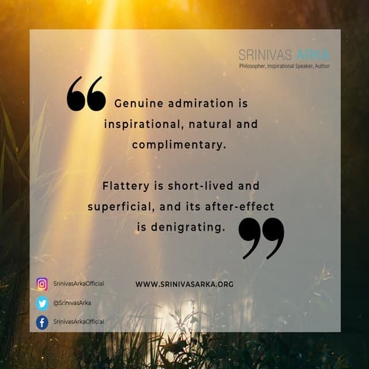 Genuine Admiration quote from Adventures of Self Development by ...