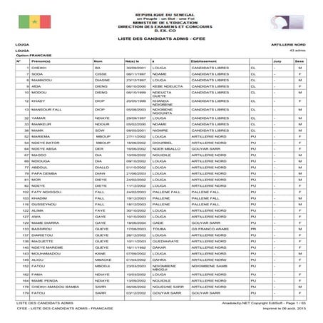Admis ief louga fr | PDF