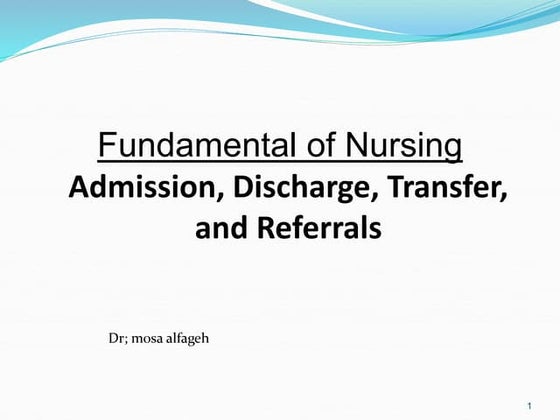 Discharge from hospital in nursing | PPT