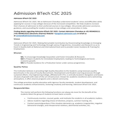 Admission BTech CSC 2025 .docx