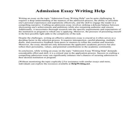 Admission Essay Writing Help.pdf