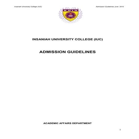 Admission guideline june_2015 - copy | PDF
