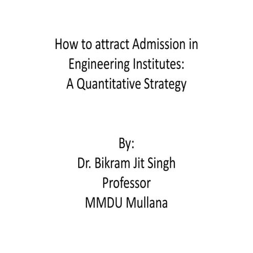 Admissions in engineering | PDF