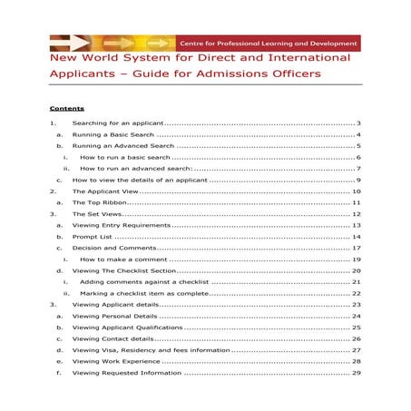 Admissions officers new world system | PDF