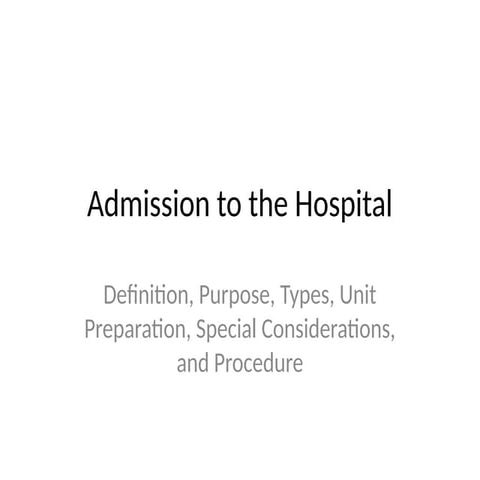 Admission procedure | PPTX