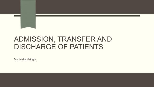 Transfer of patient | PPSX