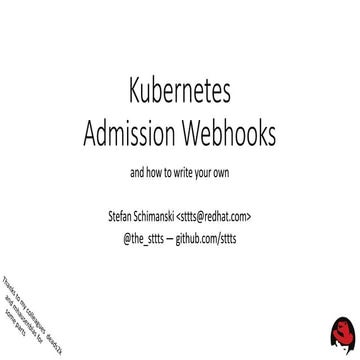 Extending Kubernetes Admission Webhooks Ppt 3277