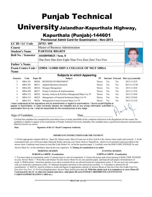 GATE Score Card | PDF
