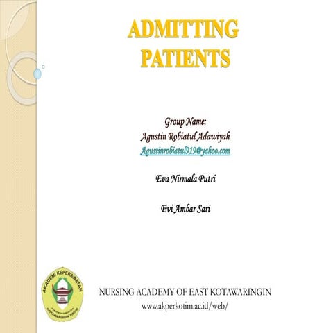 Admitting patients | PPT