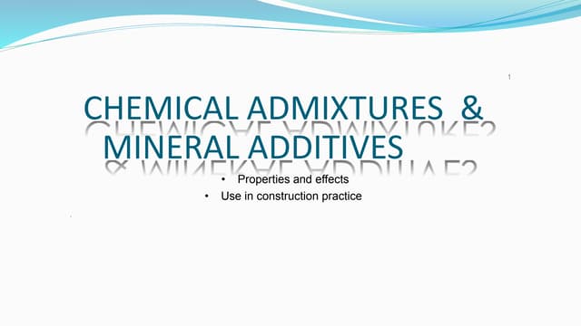 History of admixtures | PPTX