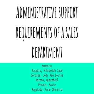 Administrative support | PPTX