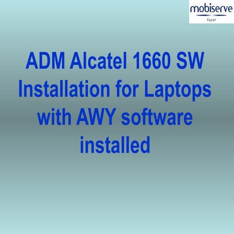Adm software installation for laptops with awy software inst | PPT