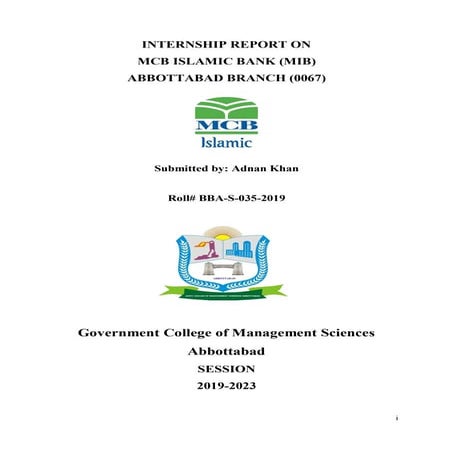 MCB Internship report for the year of 2025 | PDF